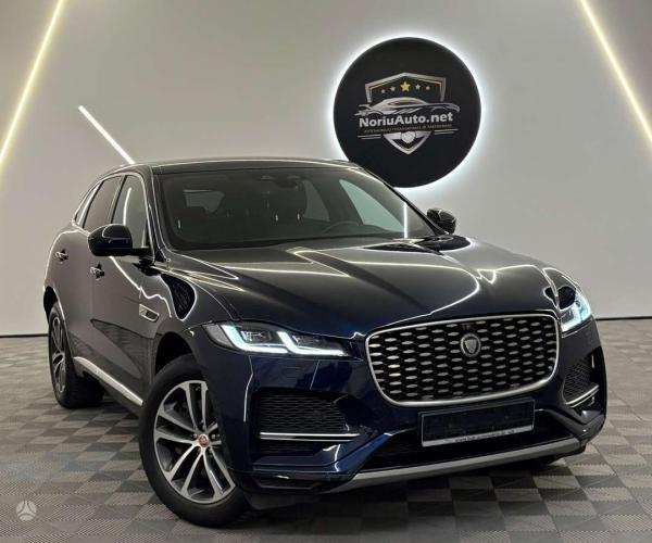 Blue Jaguar F-Pace 2021 in Marijampole, with an engine capacity of 2.00 L and mileage of 223 thousand km for 23999 €, photo 1 on AUTOMOTO.COM.LV
