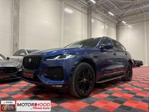 Blue Jaguar F-Pace 2022 in Vilnius, with an engine capacity of 2.00 L and mileage of 70 thousand km for 36990 €, photo  on AUTOMOTO.COM.LV