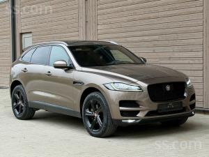 Brūns Jaguar F-Pace 2017 Jelgava, ar dzinēja tilpumu 3.00 L un nobraukumu 167 tūkst. km par 19990 €, foto  vietnē AUTOMOTO.COM.LV