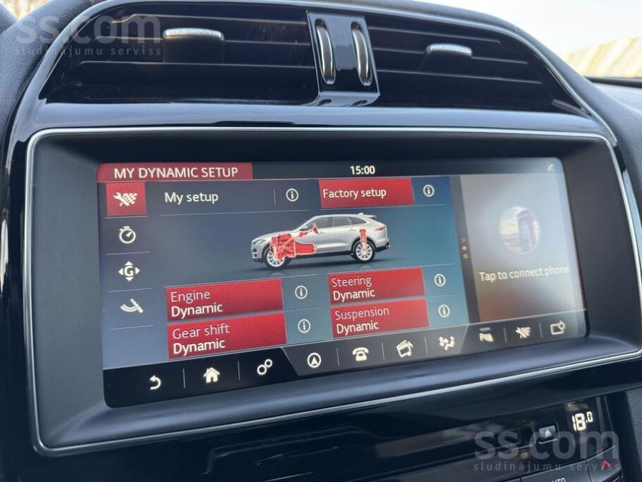 Jaguar F-Pace 2016 in Riga, with an engine capacity of 3.00 L and mileage of 0 thousand km for 15250 €, photo 15 on AUTOMOTO.COM.LV
