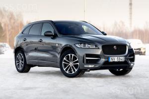 Grey Jaguar F-Pace 2016 in Jelgava, with an engine capacity of 2.00 L and mileage of 159 thousand km for 15500 €, photo  on AUTOMOTO.COM.LV