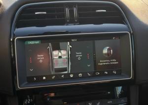 Grey Jaguar F-Pace 2016 in Riga, with an engine capacity of 2.00 L and mileage of 180 thousand km for 21490 €, photo 16 on AUTOMOTO.COM.LV