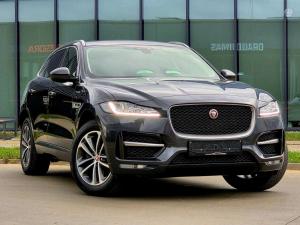 Grey Jaguar F-Pace 2017 in Siauliai, with an engine capacity of 2.00 L and mileage of 98 thousand km for 13750 €, photo  on AUTOMOTO.COM.LV