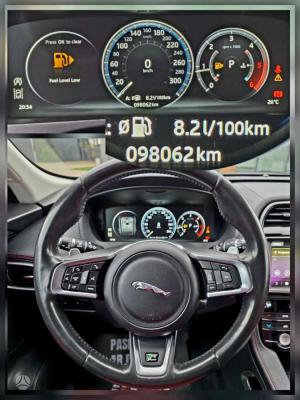 Grey Jaguar F-Pace 2017 in Siauliai, with an engine capacity of 2.00 L and mileage of 98 thousand km for 13750 €, photo 16 on AUTOMOTO.COM.LV