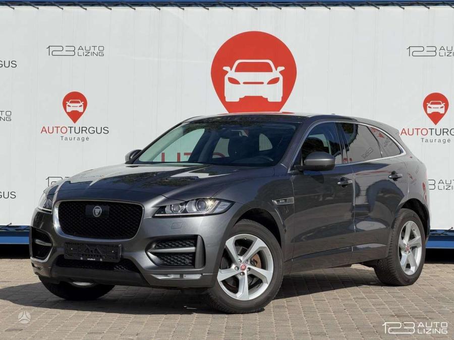 Grey Jaguar F-Pace 2018 in Taurage, with an engine capacity of 2.00 L and mileage of 228 thousand km for 14900 €, photo 1 on AUTOMOTO.COM.LV