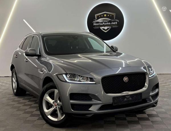 Grey Jaguar F-Pace 2019 in Marijampole, with an engine capacity of 2.00 L and mileage of 159 thousand km for 13750 €, photo 1 on AUTOMOTO.COM.LV