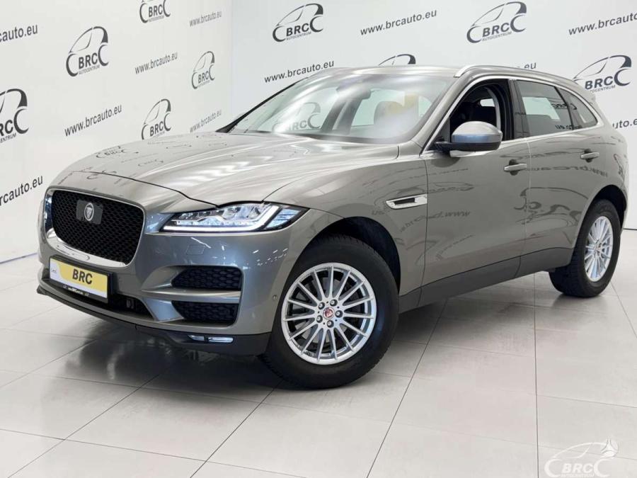 Grey Jaguar F-Pace 2019 in Vilnius, with an engine capacity of 2.00 L and mileage of 80 thousand km for 18500 €, photo 1 on AUTOMOTO.COM.LV