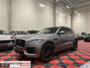Pelēks Jaguar F-Pace 2020 Viļņa, ar dzinēja tilpumu 2.00 L un nobraukumu 30 tūkst. km par 27990 €, foto  vietnē AUTOMOTO.COM.LV