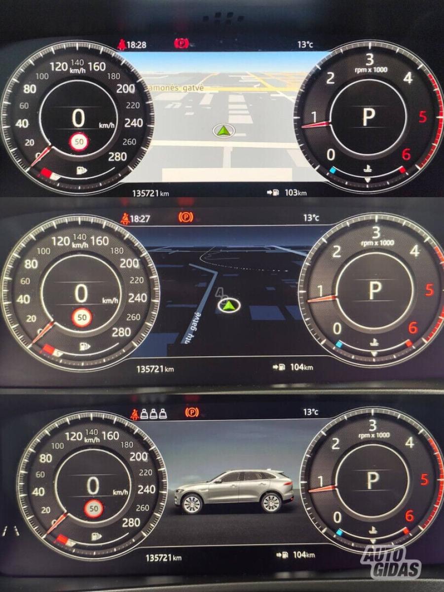 Pelēks Jaguar F-Pace 2020 Šauļi, ar dzinēja tilpumu 2.00 L un nobraukumu 130 tūkst. km par 14250 €, foto 15 vietnē AUTOMOTO.COM.LV