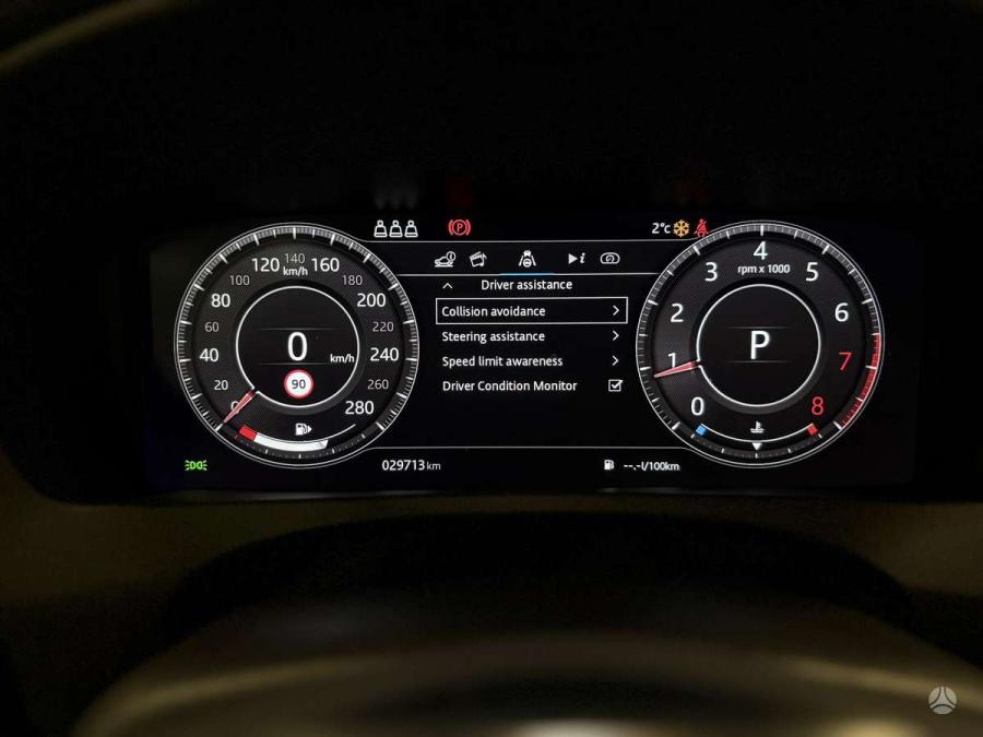 Grey Jaguar F-Pace 2020 in Vilnius, with an engine capacity of 2.00 L and mileage of 30 thousand km for 24790 €, photo 25 on AUTOMOTO.COM.LV