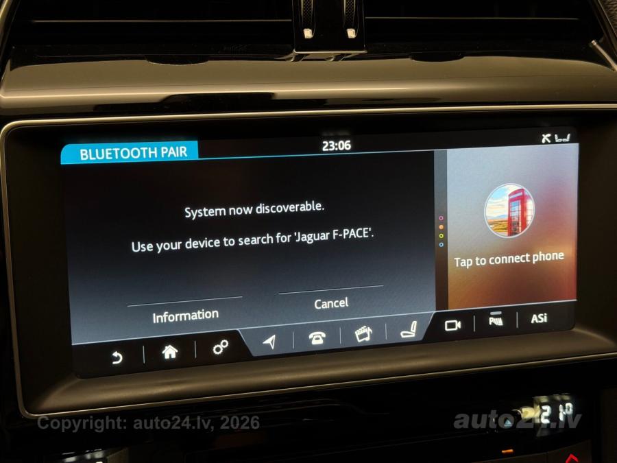 Grey Jaguar F-Pace 2016 in Parnu, with an engine capacity of 2.00 L and mileage of 151 thousand km for 15990 €, photo 24 on AUTOMOTO.COM.LV