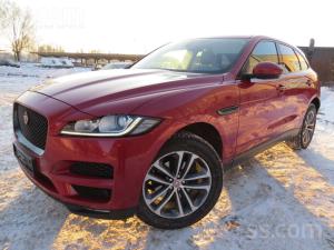 Sarkans Jaguar F-Pace 2016 Rīga, ar dzinēja tilpumu 2.00 L un nobraukumu 145 tūkst. km par 12990 €, foto  vietnē AUTOMOTO.COM.LV