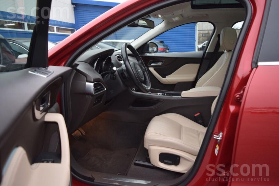 Red Jaguar F-Pace 2017 in Riga, with an engine capacity of 2.00 L and mileage of 106 thousand km for 14500 €, photo 4 on AUTOMOTO.COM.LV