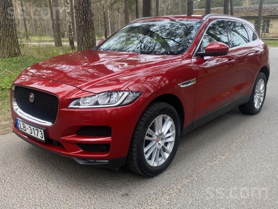Red Jaguar F-Pace 2017 in Riga, with an engine capacity of 2.00 L and mileage of 116 thousand km for 14500 €, photo 1 on AUTOMOTO.COM.LV