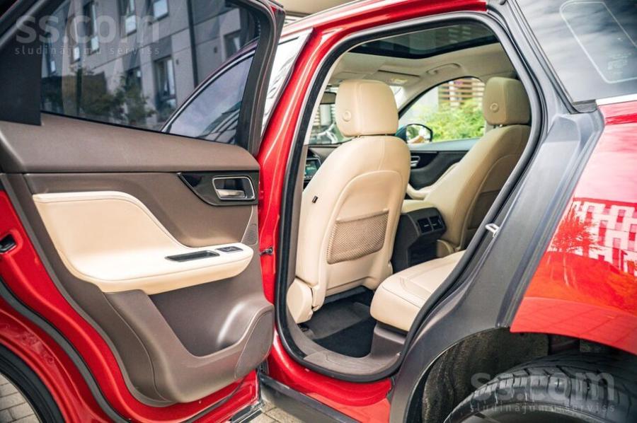 Sarkans Jaguar F-Pace 2018 Rīga, ar dzinēja tilpumu 2.00 L un nobraukumu 136 tūkst. km par 11990 €, foto 21 vietnē AUTOMOTO.COM.LV