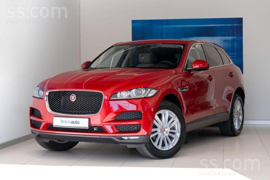Sarkans Jaguar F-Pace 2019 Rīga, ar dzinēja tilpumu 2.00 L un nobraukumu 27 tūkst. km par 19990 €, foto 1 vietnē AUTOMOTO.COM.LV
