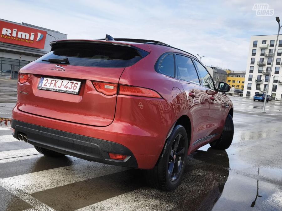 Sarkans Jaguar F-Pace 2020 Viļņa, ar dzinēja tilpumu 2.00 L un nobraukumu 150 tūkst. km par 14999 €, foto 3 vietnē AUTOMOTO.COM.LV
