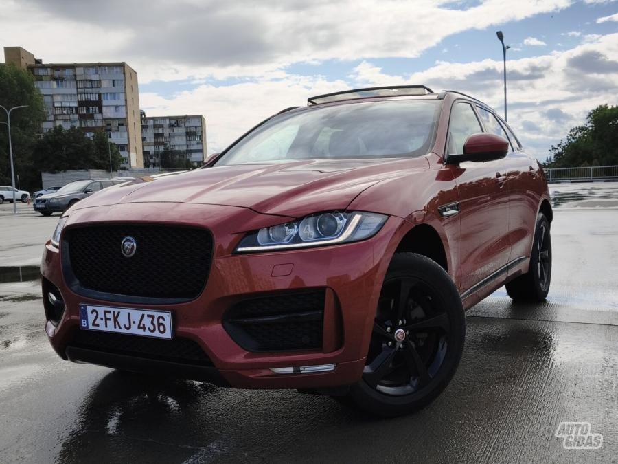 Sarkans Jaguar F-Pace 2020 Viļņa, ar dzinēja tilpumu 2.00 L un nobraukumu 150 tūkst. km par 14999 €, foto 4 vietnē AUTOMOTO.COM.LV