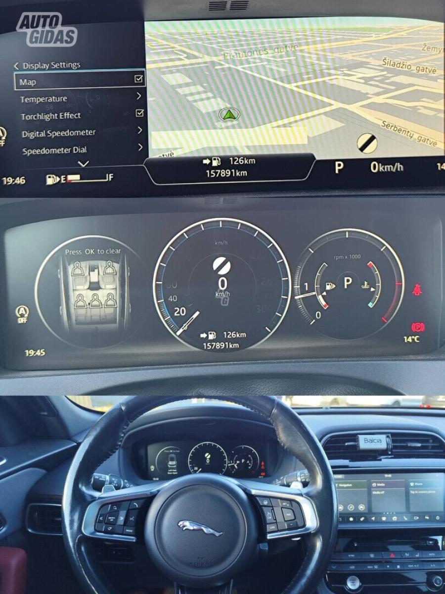 White Jaguar F-Pace 2016 in Siauliai, with an engine capacity of 2.00 L and mileage of 157 thousand km for 15300 €, photo 14 on AUTOMOTO.COM.LV