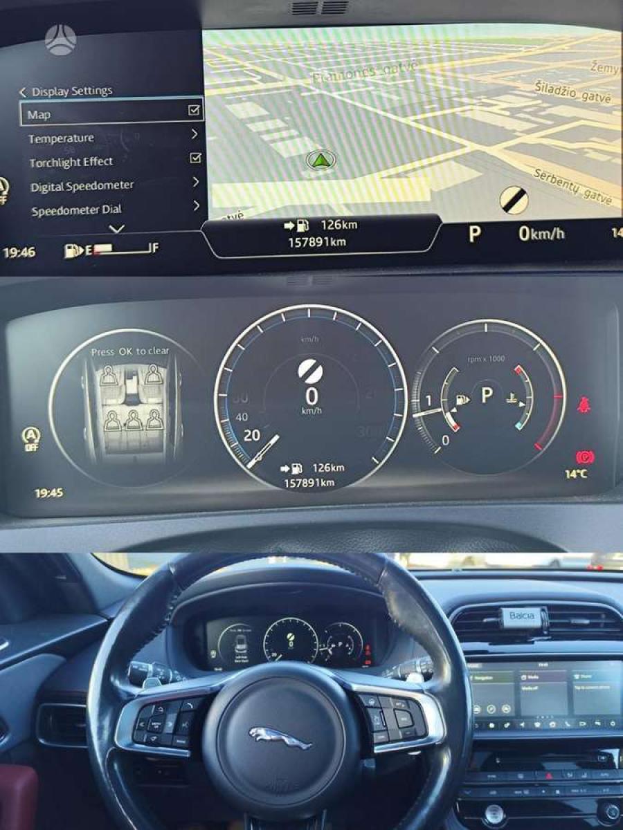 White Jaguar F-Pace 2016 in Siauliai, with an engine capacity of 2.00 L and mileage of 157 thousand km for 13900 €, photo 14 on AUTOMOTO.COM.LV