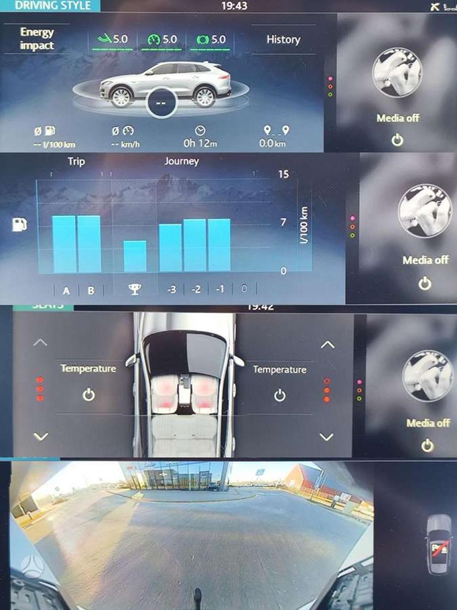 White Jaguar F-Pace 2016 in Siauliai, with an engine capacity of 2.00 L and mileage of 157 thousand km for 13900 €, photo 17 on AUTOMOTO.COM.LV