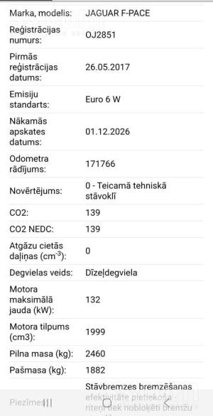 Белый Ягуар Ф-Пейс 2017 в Елгава, объемом двигателя 2.00 л и пробегом 0 тыс. км за 14500 €, фото 35 на AUTOMOTO.COM.LV