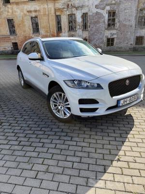 White Jaguar F-Pace 2017 in Riga, with an engine capacity of 2.00 L and mileage of 94 thousand km for 16900 €, photo  on AUTOMOTO.COM.LV