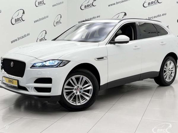 White Jaguar F-Pace 2018 in Vilnius, with an engine capacity of 2.00 L and mileage of 71 thousand km for 18950 €, photo 1 on AUTOMOTO.COM.LV
