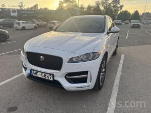 White Jaguar F-Pace 2019 in Riga, with an engine capacity of 2.00 L and mileage of 121 thousand km for 17400 €, photo  on AUTOMOTO.COM.LV