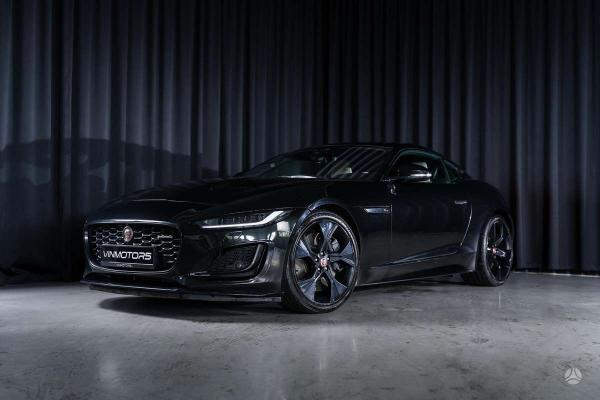 Black Jaguar F-Type 2021 in Vilnius, with an engine capacity of 5.00 L and mileage of 111 thousand km for 46999 €, photo 1 on AUTOMOTO.COM.LV
