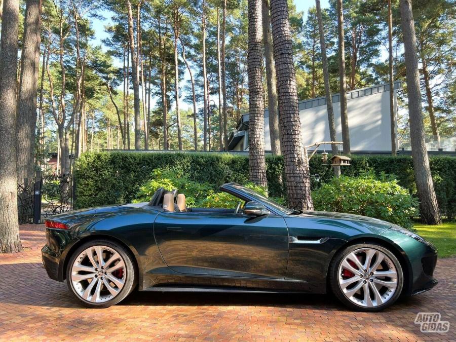 Green Jaguar F-Type 2014 in Klaipeda, with an engine capacity of 5.00 L and mileage of 53 thousand km for 35000 €, photo 1 on AUTOMOTO.COM.LV