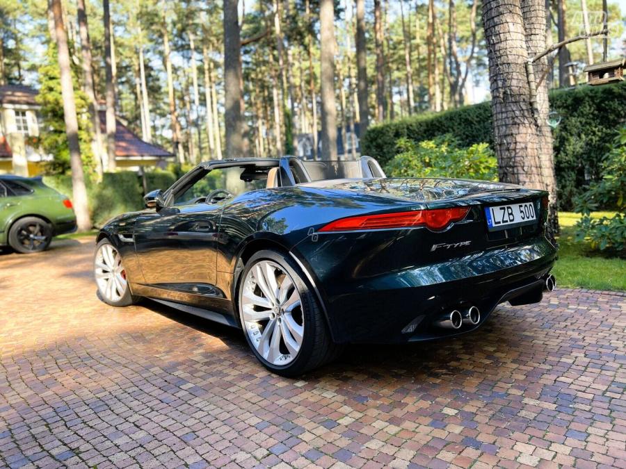 Green Jaguar F-Type 2014 in Klaipeda, with an engine capacity of 5.00 L and mileage of 53 thousand km for 35000 €, photo 14 on AUTOMOTO.COM.LV