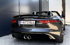 Grey Jaguar F-Type 2017 in Kaunas, with an engine capacity of 3.00 L and mileage of 137 thousand km for 30000 €, photo 9 on AUTOMOTO.COM.LV