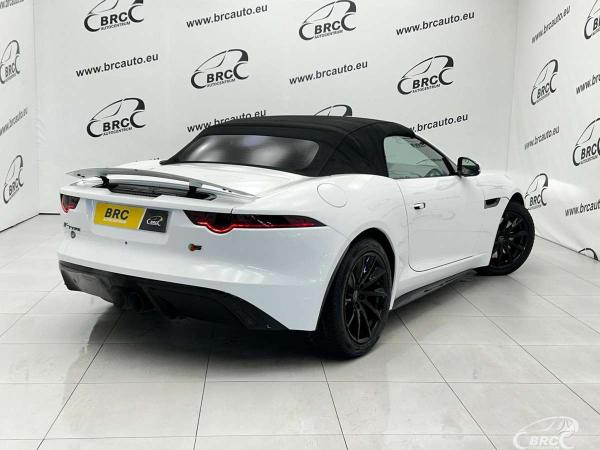 White Jaguar F-Type 2016 in Vilnius, with an engine capacity of 3.00 L and mileage of 124 thousand km for 26500 €, photo 4 on AUTOMOTO.COM.LV