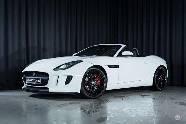 Balts Jaguar F-Type 2017 Viļņa, ar dzinēja tilpumu 3.00 L un nobraukumu 68 tūkst. km par 34500 €, foto  vietnē AUTOMOTO.COM.LV