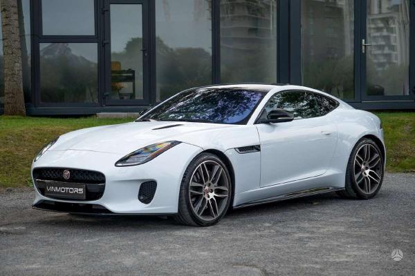 White Jaguar F-Type 2019 in Vilnius, with an engine capacity of 3.00 L and mileage of 84 thousand km for 37900 €, photo 1 on AUTOMOTO.COM.LV