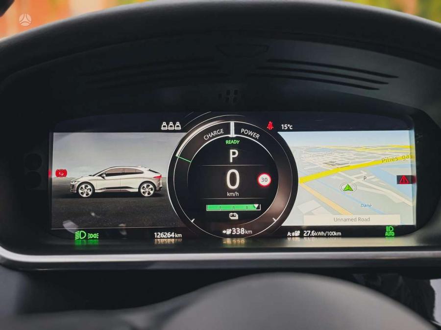 Black Jaguar I-Pace 2018 in Klaipeda, with an engine capacity of 0.00 L and mileage of 125 thousand km for 22500 €, photo 12 on AUTOMOTO.COM.LV
