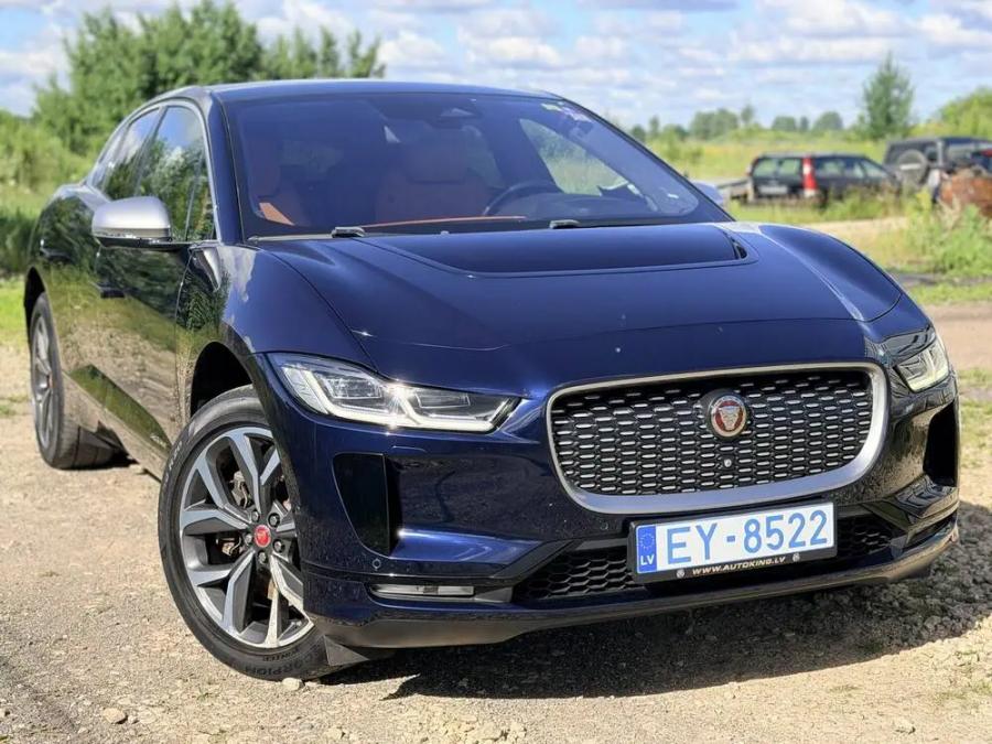Синий Ягуар I-Pace 2021 в Рига, объемом двигателя 0.00 л и пробегом 113 тыс. км за 23995 €, фото 1 на AUTOMOTO.COM.LV