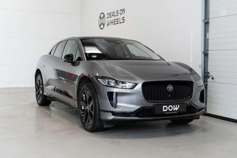 Grey Jaguar I-Pace 2021 in Vilnius, with an engine capacity of 0.00 L and mileage of 47 thousand km for 26900 €, photo 1 on AUTOMOTO.COM.LV
