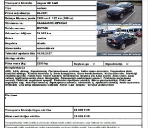 Black Jaguar XE 2021 in Riga, with an engine capacity of 2.00 L and mileage of 75 thousand km for 24000 €, photo 6 on AUTOMOTO.COM.LV