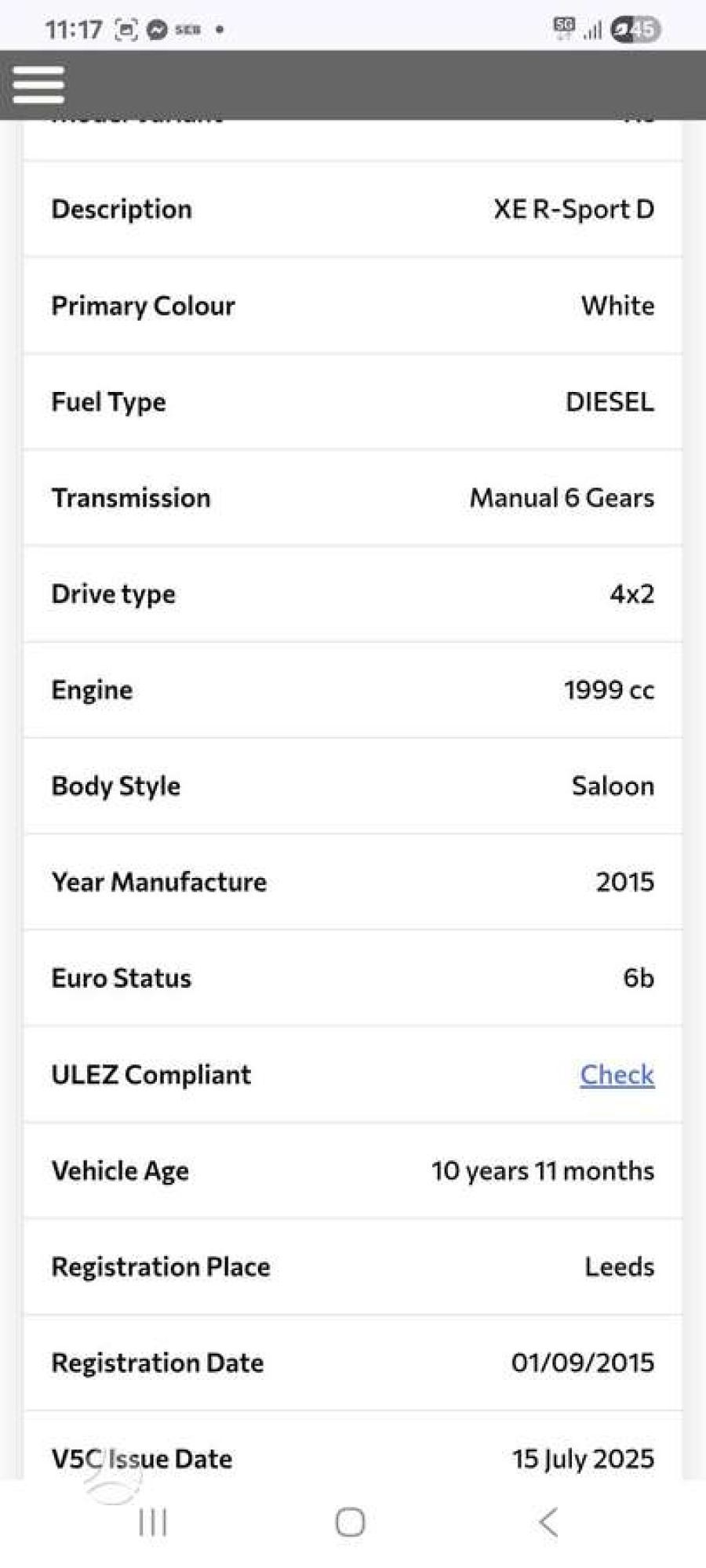 White Jaguar XE 2016 in Jonava, with an engine capacity of 2.00 L and mileage of 102 thousand km for 2999 €, photo 17 on AUTOMOTO.COM.LV
