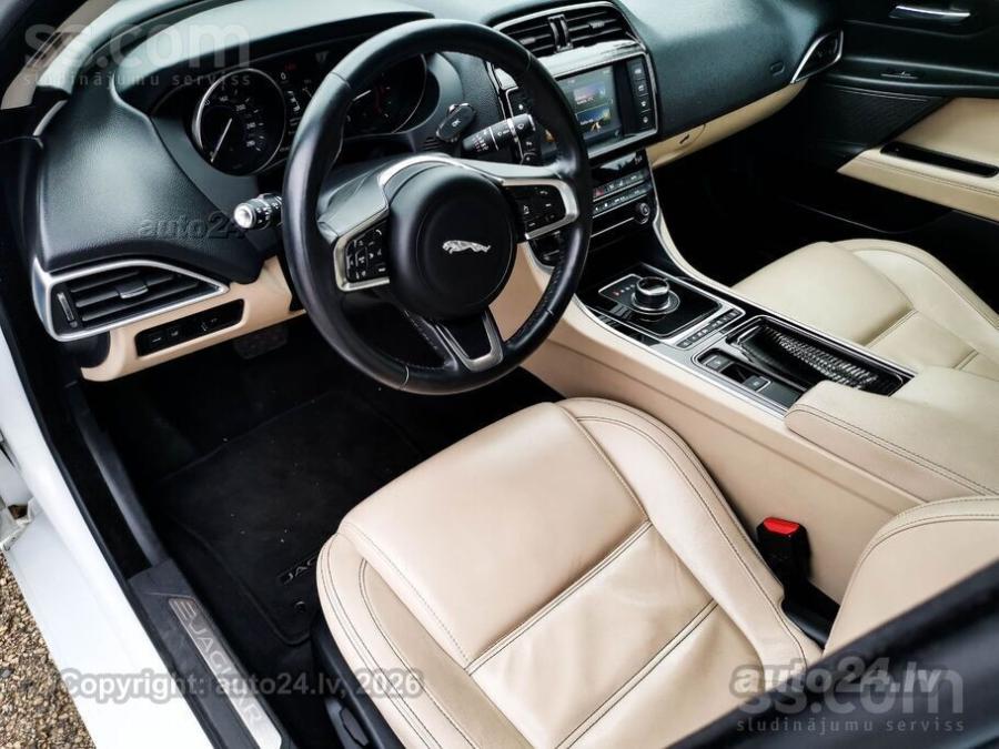 White Jaguar XE 2017 in Riga, with an engine capacity of 2.00 L and mileage of 145 thousand km for 9500 €, photo 16 on AUTOMOTO.COM.LV