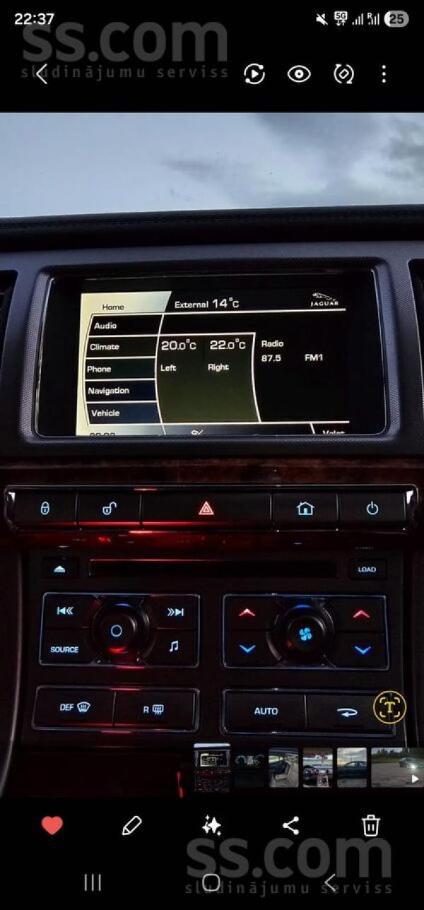 Blue Jaguar XF 2010 in Liepaja, with an engine capacity of 3.00 L and mileage of 368 thousand km for 5500 €, photo 7 on AUTOMOTO.COM.LV