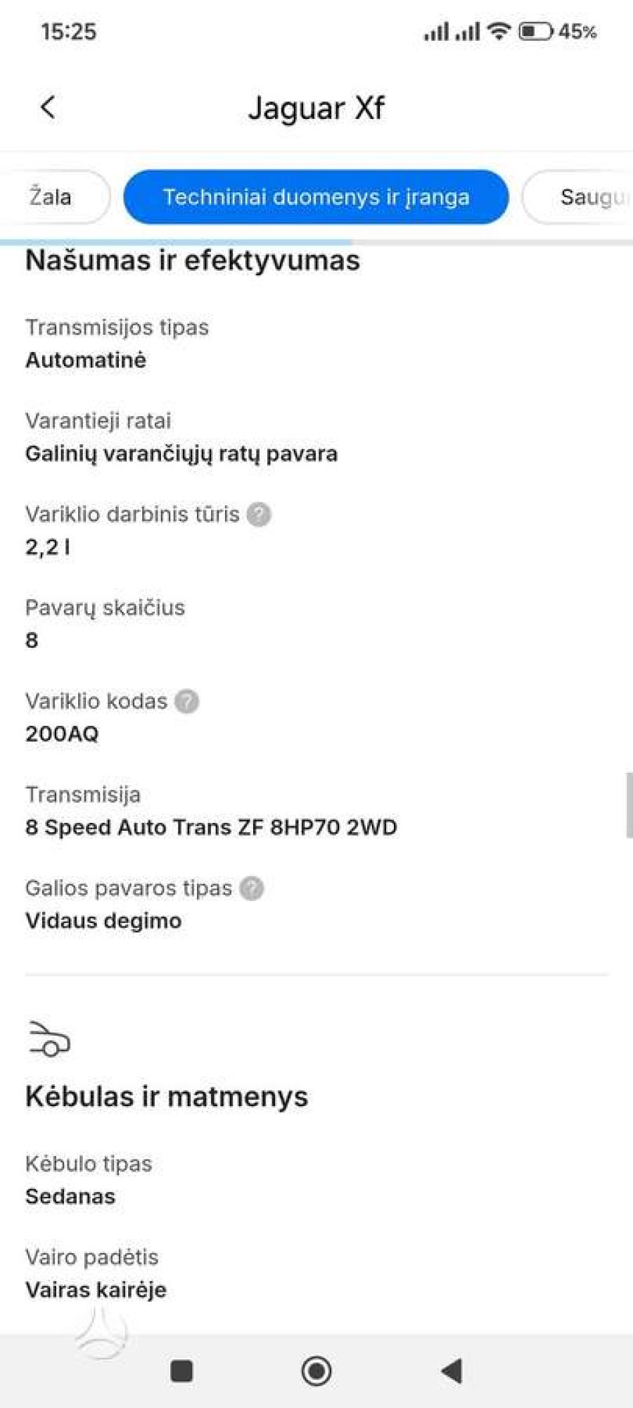 Серый Ягуар ХФ 2013 в Каунас, объемом двигателя 2.18 л и пробегом 429 тыс. км за 4700 €, фото 23 на AUTOMOTO.COM.LV
