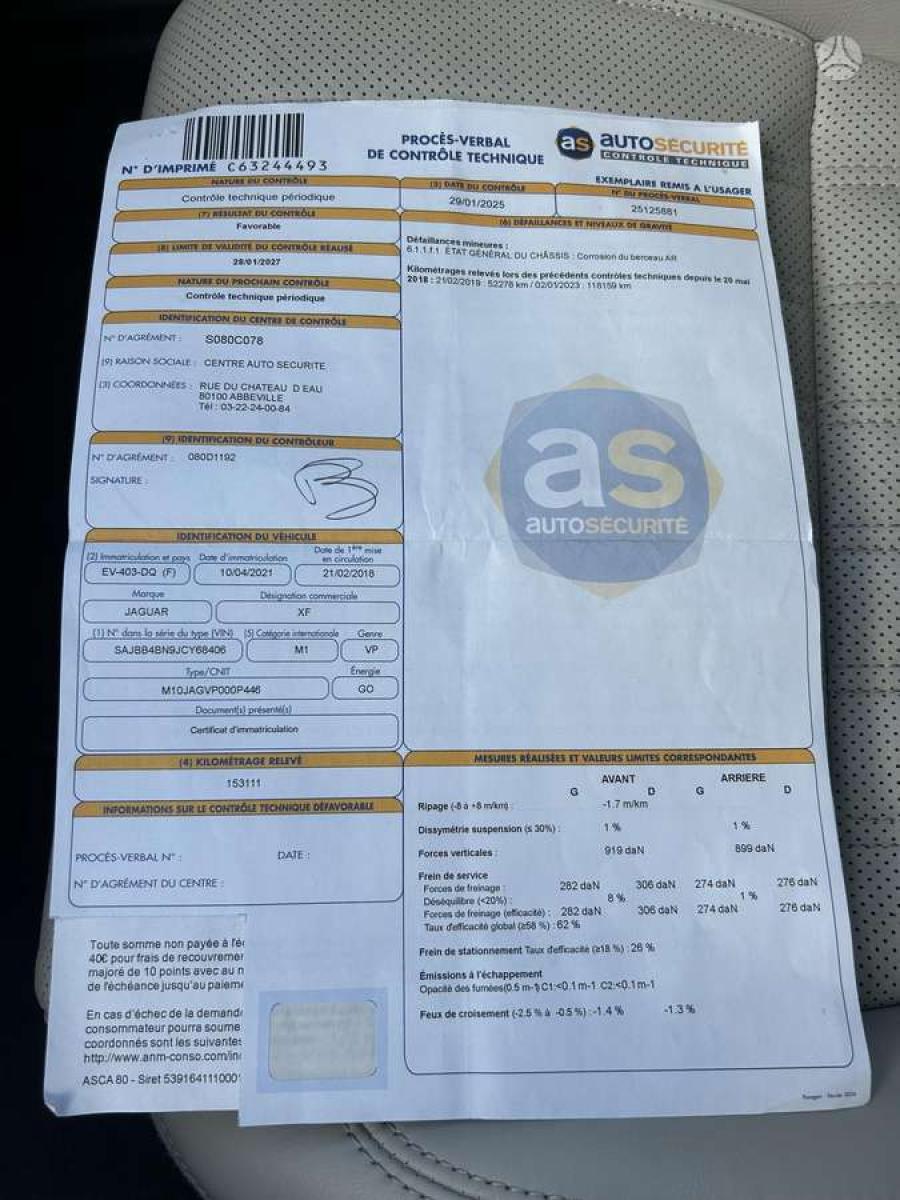 Серый Ягуар ХФ 2018 в Таураге, объемом двигателя 2.00 л и пробегом 160 тыс. км за 9800 €, фото 22 на AUTOMOTO.COM.LV