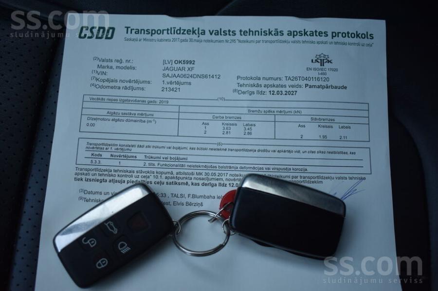 Красный Ягуар ХФ 2012 в Талси, объемом двигателя 3.00 л и пробегом 212 тыс. км за 9500 €, фото 26 на AUTOMOTO.COM.LV