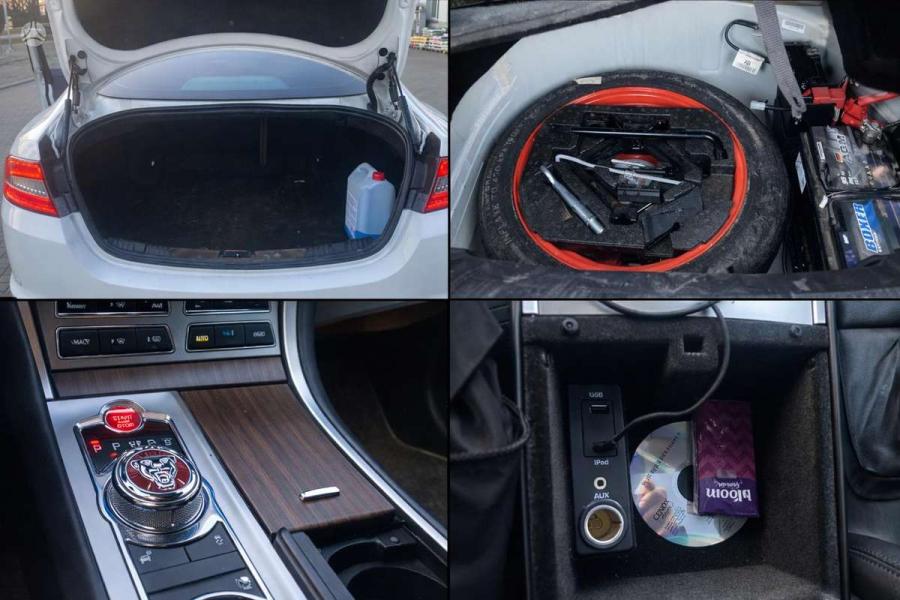 White Jaguar XF 2012 in Vilnius, with an engine capacity of 2.18 L and mileage of 270 thousand km for 8250 €, photo 21 on AUTOMOTO.COM.LV