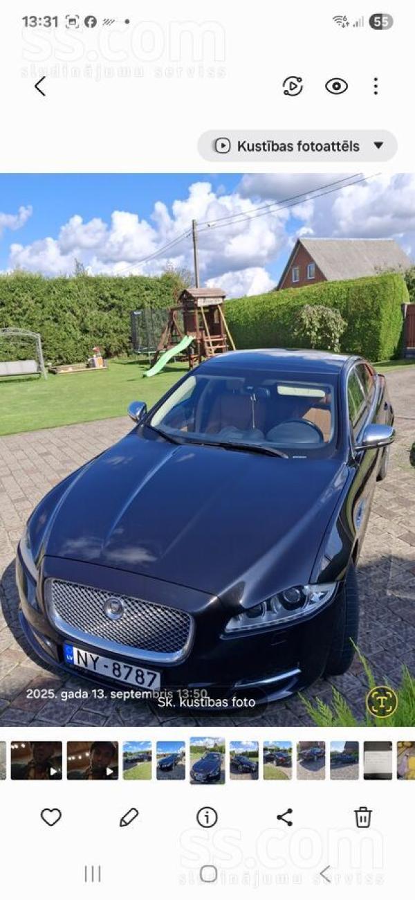 Black Jaguar XJ 2012 in Liepaja, with an engine capacity of 3.00 L and mileage of 226 thousand km for 13900 €, photo 7 on AUTOMOTO.COM.LV