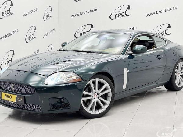Green Jaguar XKR 2007 in Vilnius, with an engine capacity of 4.20 L and mileage of 241 thousand km for 10900 €, photo 1 on AUTOMOTO.COM.LV