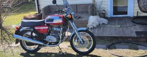 Red Jawa 350 1989 in Vilnius, with an engine capacity of 0.00 L and mileage of 4 thousand km for 3699 €, photo 7 on AUTOMOTO.COM.LV